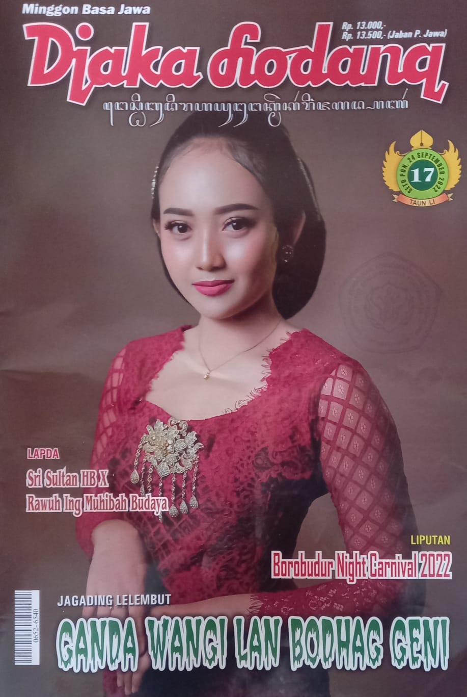 Djaka Lodang, No. 17, 24 September 2022 – UPT PERPUSTAKAAN INSTITUT SENI INDONESIA YOGYAKARTA