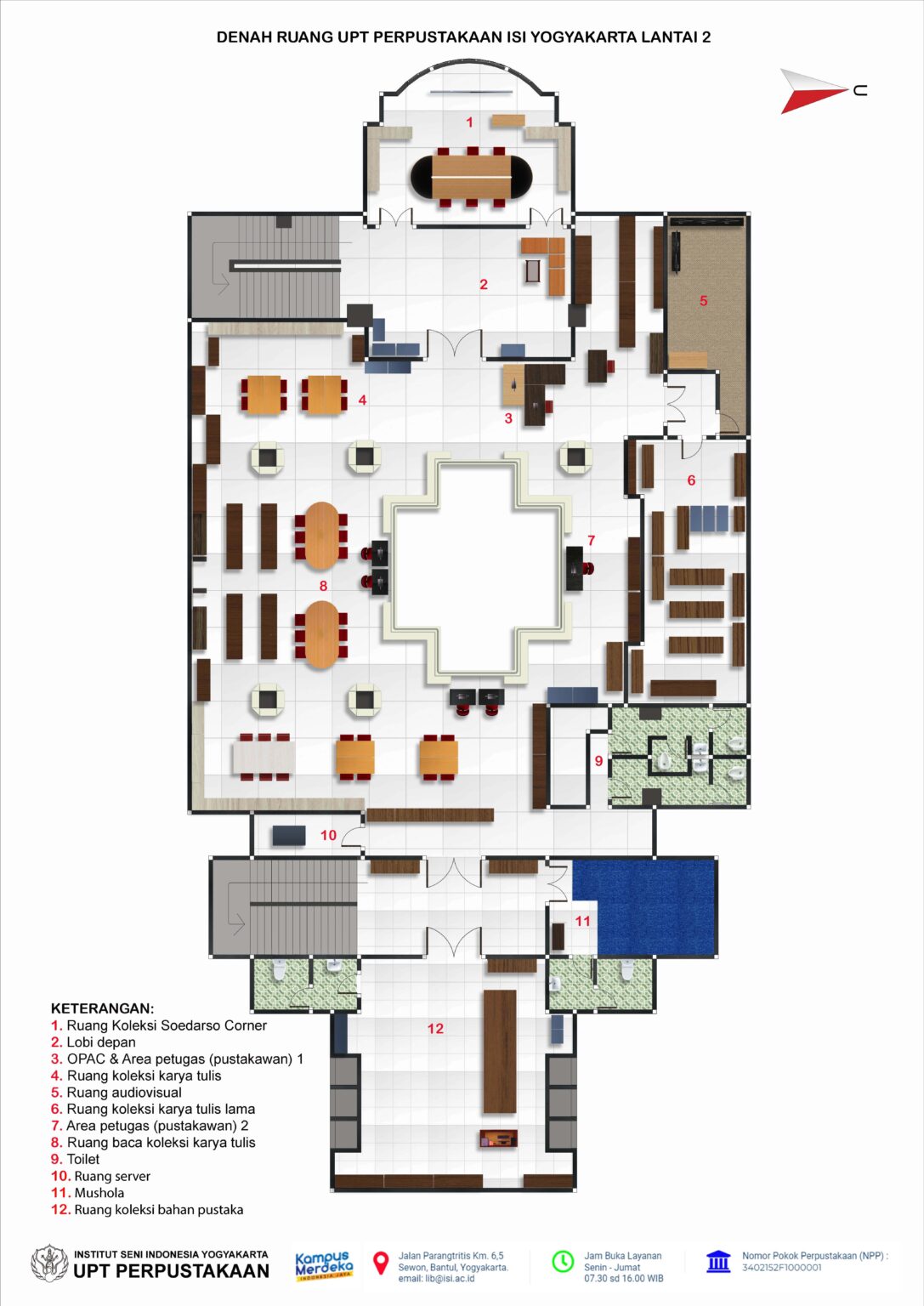 Denah Ruang – Perpustakaan ISI Yogyakarta